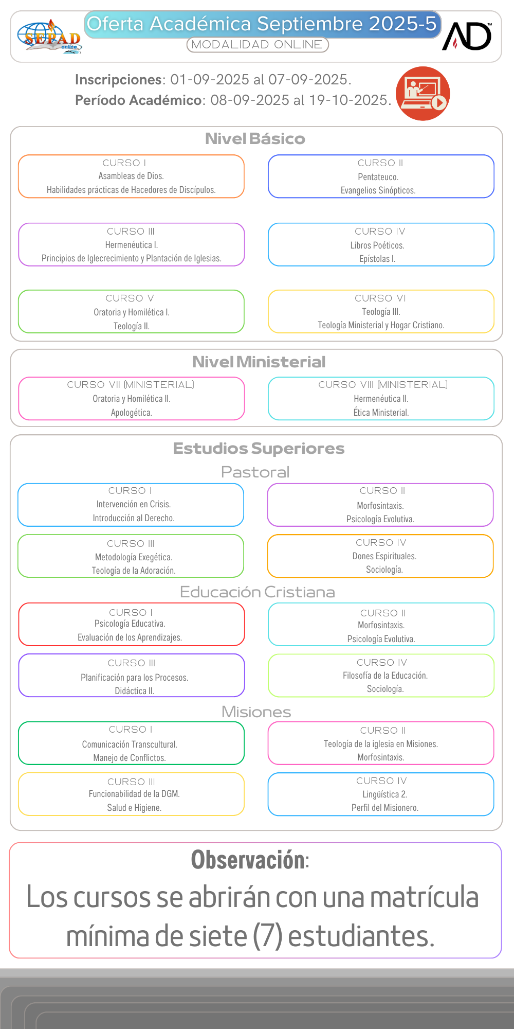 Página Principal | Campus Virtual SEPAD